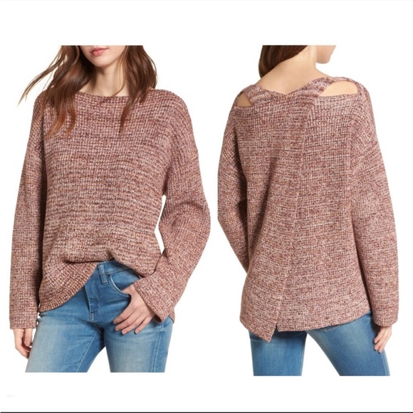 Blank NYC | Sweaters | Blank Nyc Up Up And Away Flap Back Cutout Marled ...